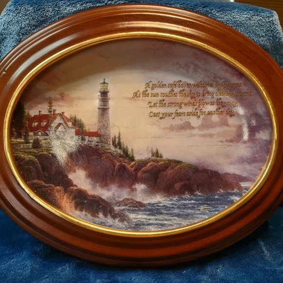 Bradex(Franklin Mint) | Art | Thomas Kinkade Lighthouse Plate | Poshmark